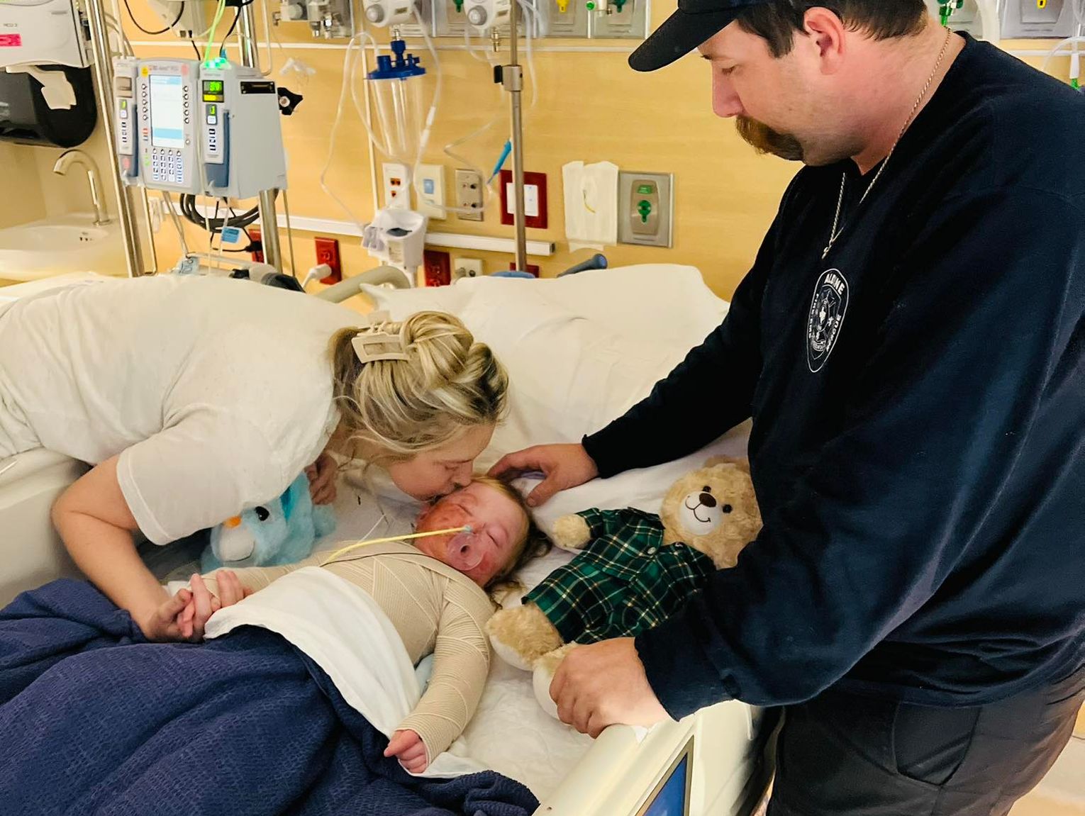 Firefighter’s child recovering from severe burns